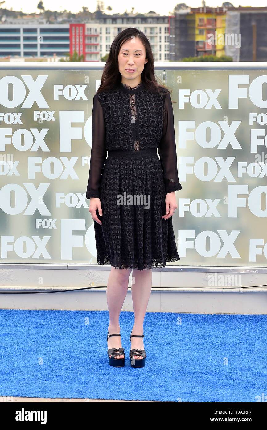 Angela Kang at the press conference for the 9th season of the AMC TV ...