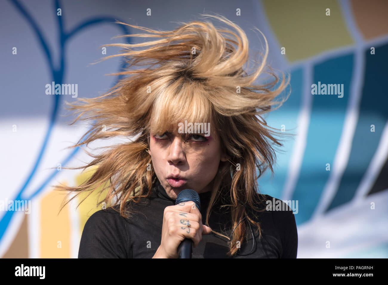 Pori, Finland. 21st July 2018. American band Hurray for the Riff Raff ...