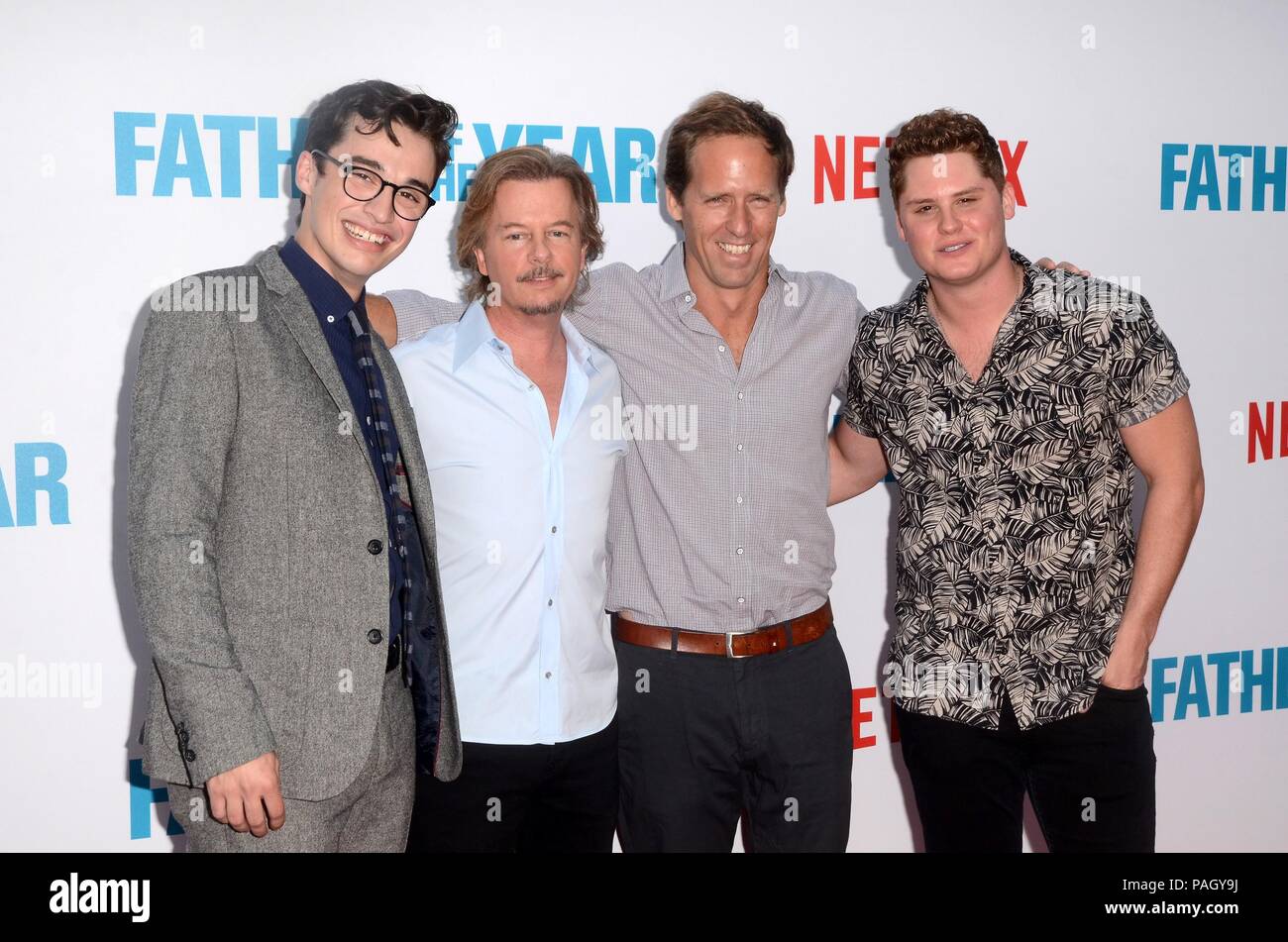 Los Angeles, CA, USA. 19th July, 2018. Joey Bragg, David Spade, Nat ...