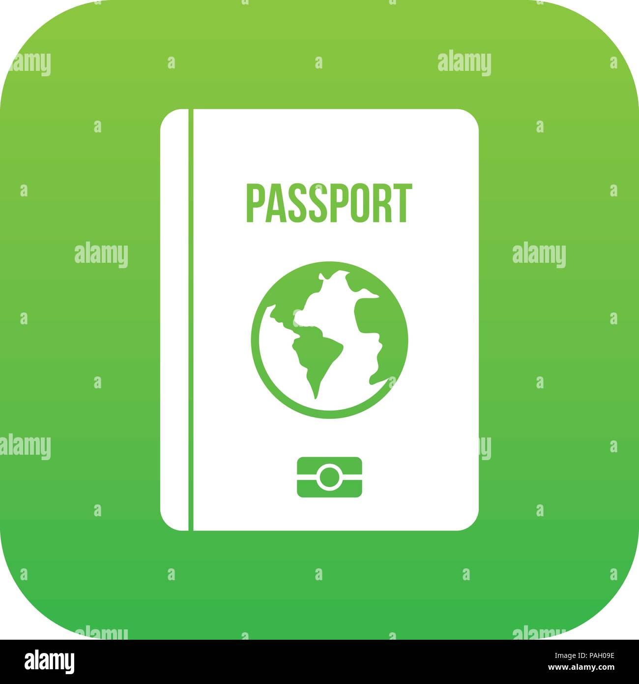 Passport icon digital green Stock Vector Image & Art - Alamy