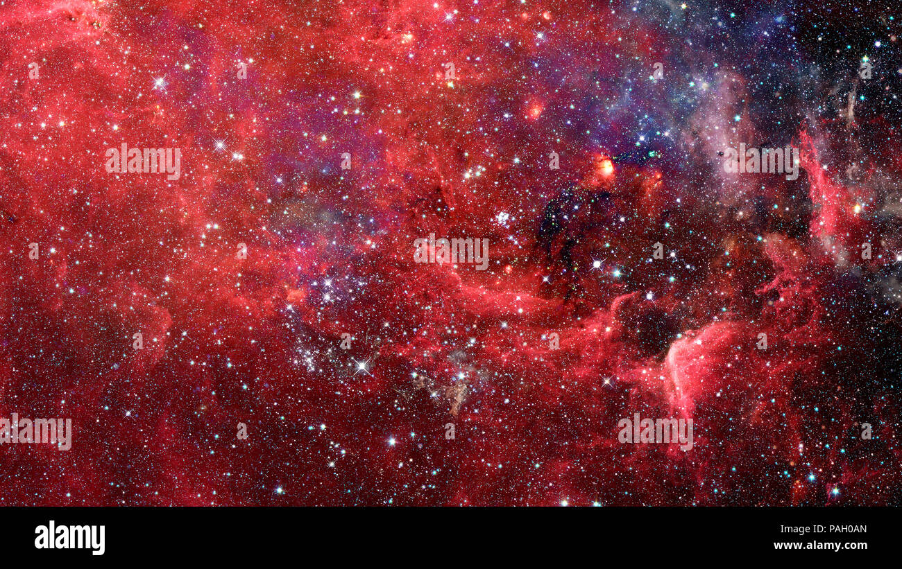 Stars of a planet and galaxy in a free space. Elements of this image ...