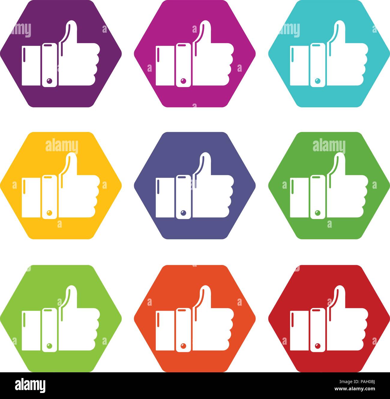 Modern like icons set 9 vector Stock Vector Image & Art - Alamy
