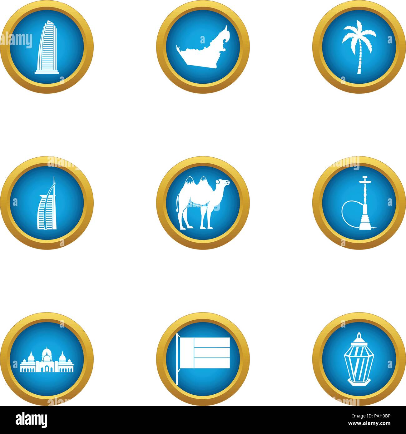 Equatorial icons set, flat style Stock Vector Image & Art - Alamy