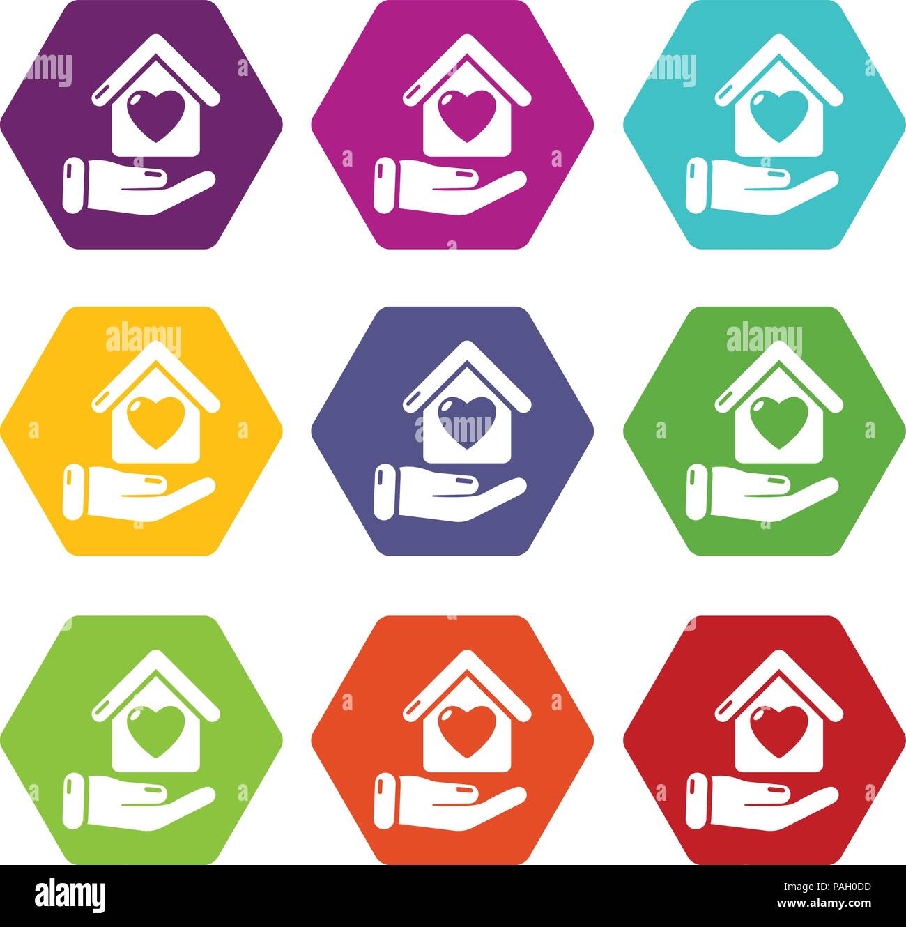 Hand house icons set 9 vector Stock Vector Image & Art - Alamy