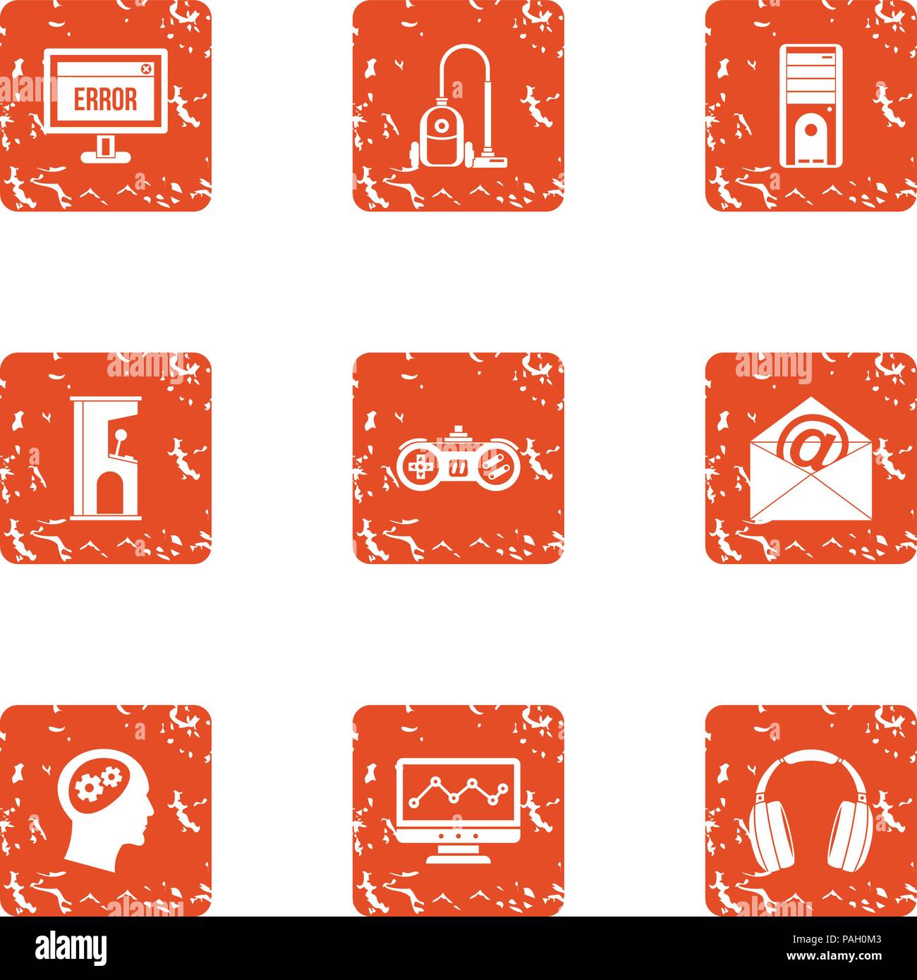Software error icons set, grunge style Stock Vector Image & Art - Alamy