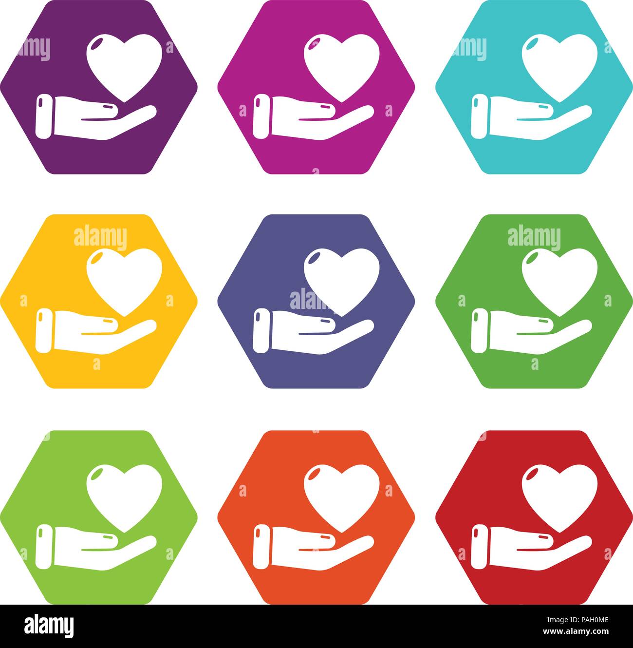 Donate icons set 9 vector Stock Vector Image & Art - Alamy
