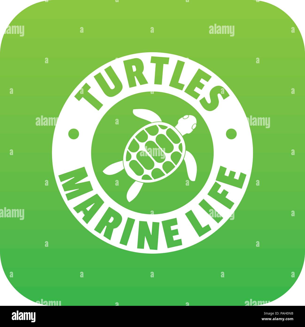 Turtles marine life icon green vector Stock Vector Image & Art - Alamy
