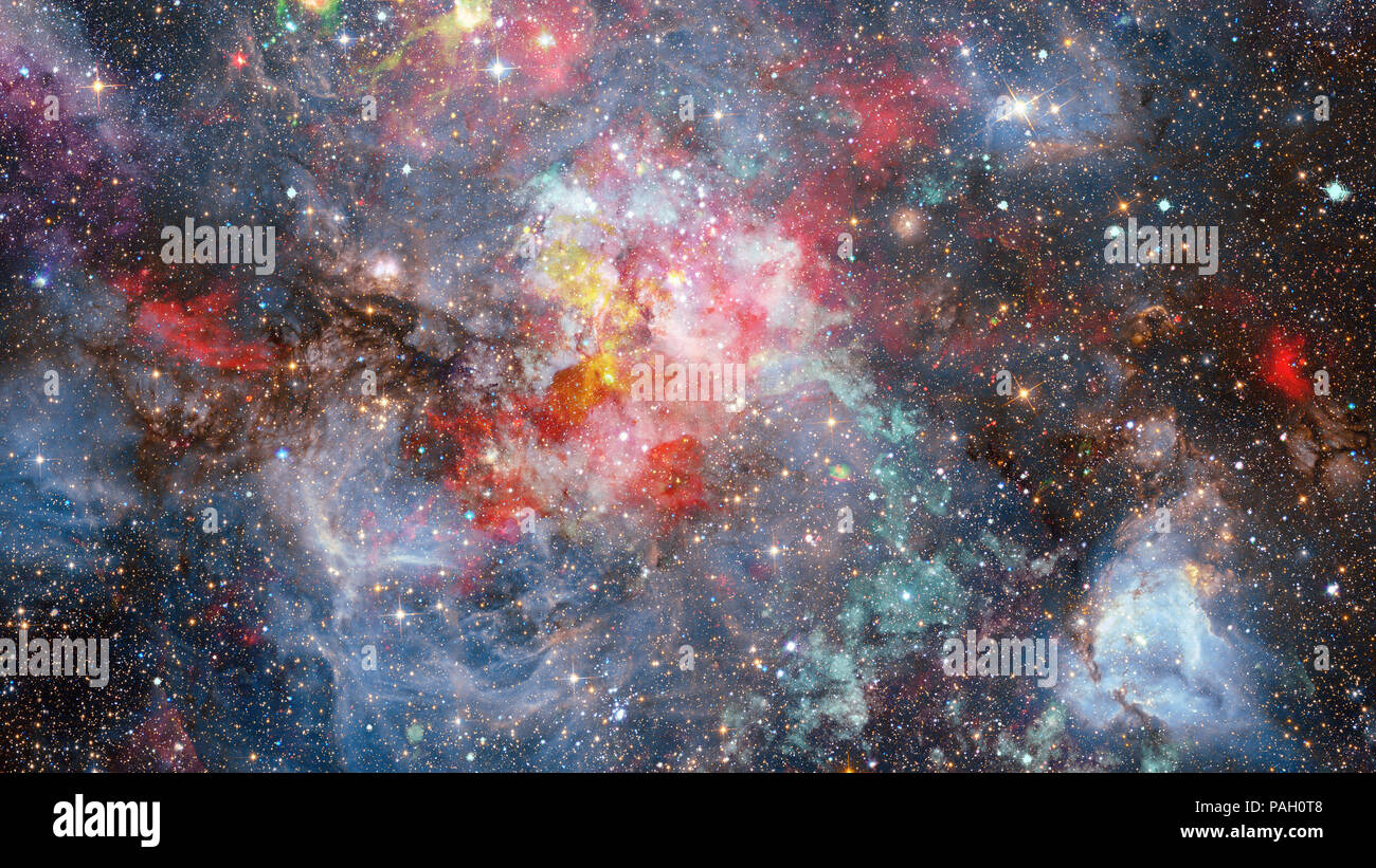 Group of bright massive stars in the nebula. Elements of this image ...