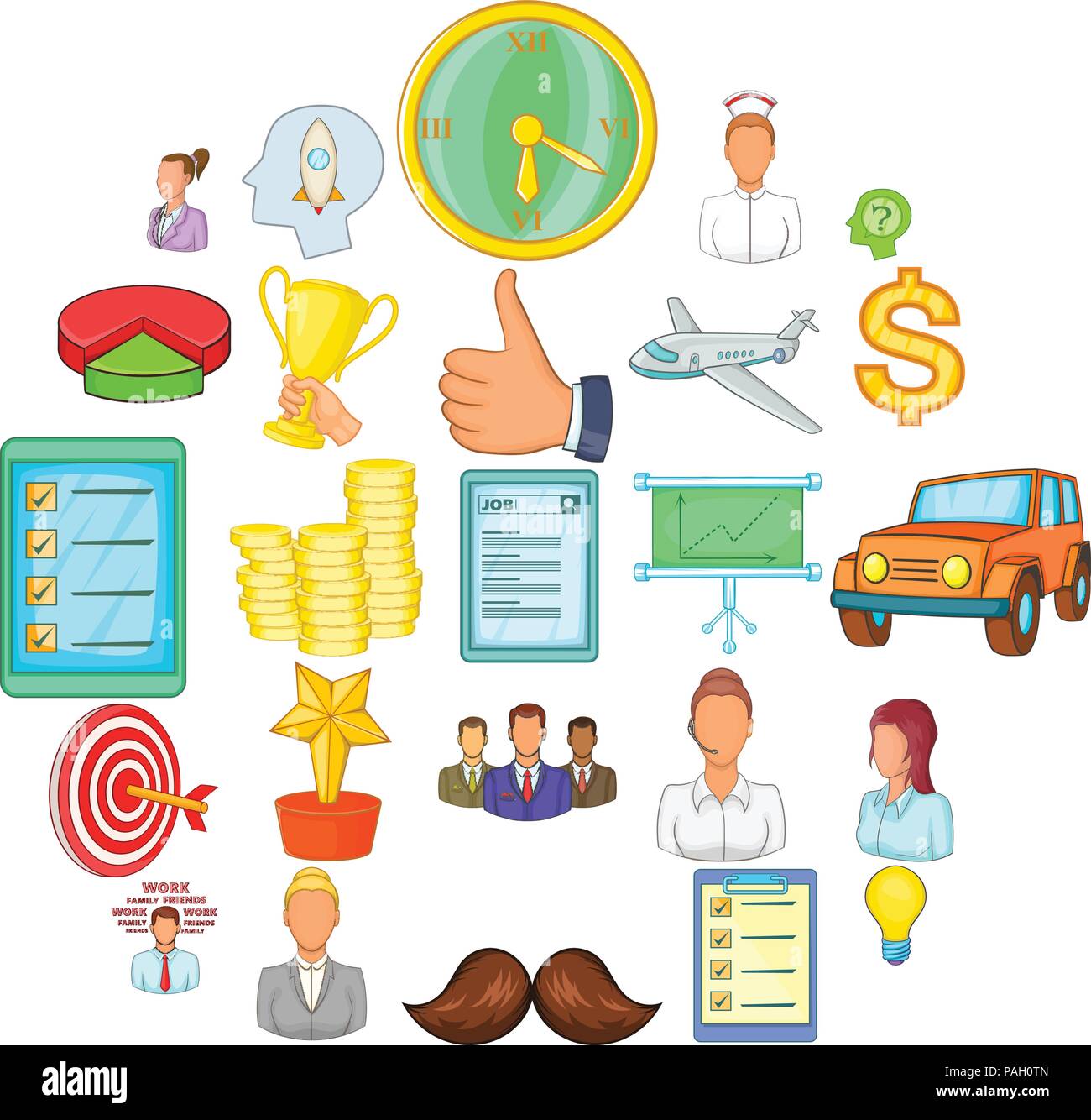 Banker icons set, cartoon style Stock Vector Image & Art - Alamy