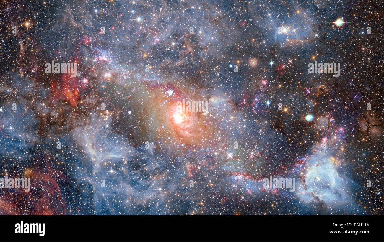 Spiral galaxy in space. Elements of this image furnished by NASA Stock ...