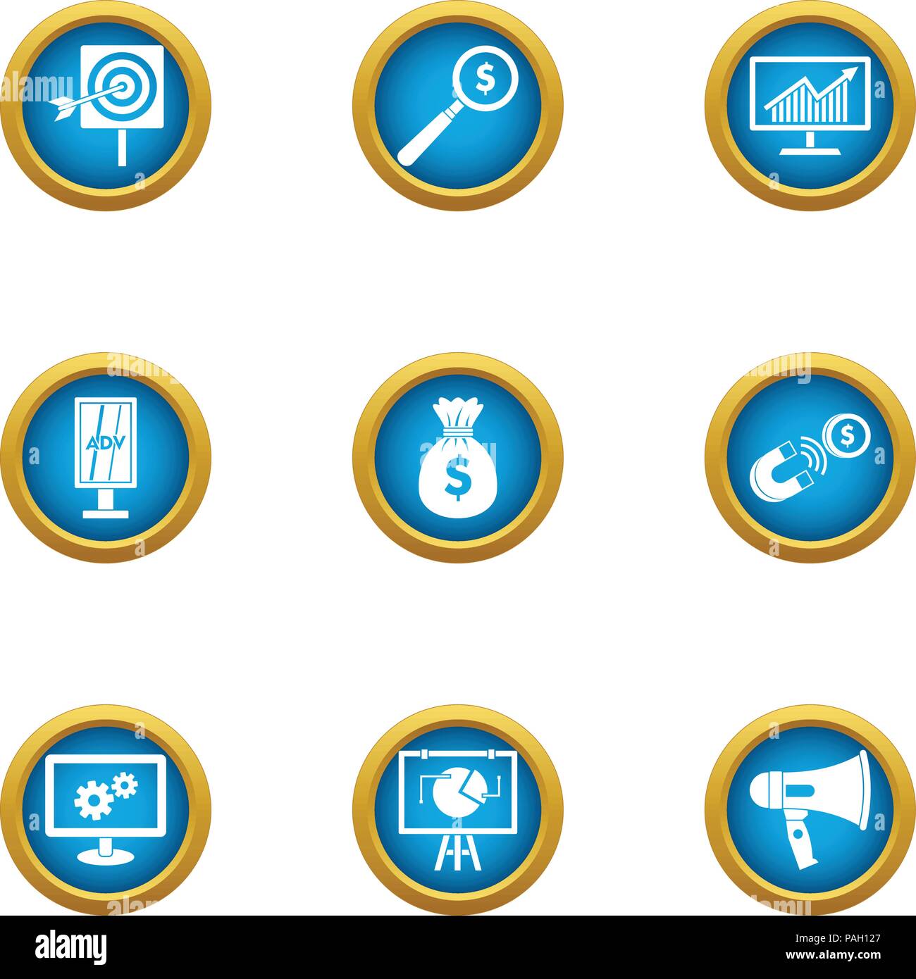 Business relief icons set, flat style Stock Vector Image & Art - Alamy