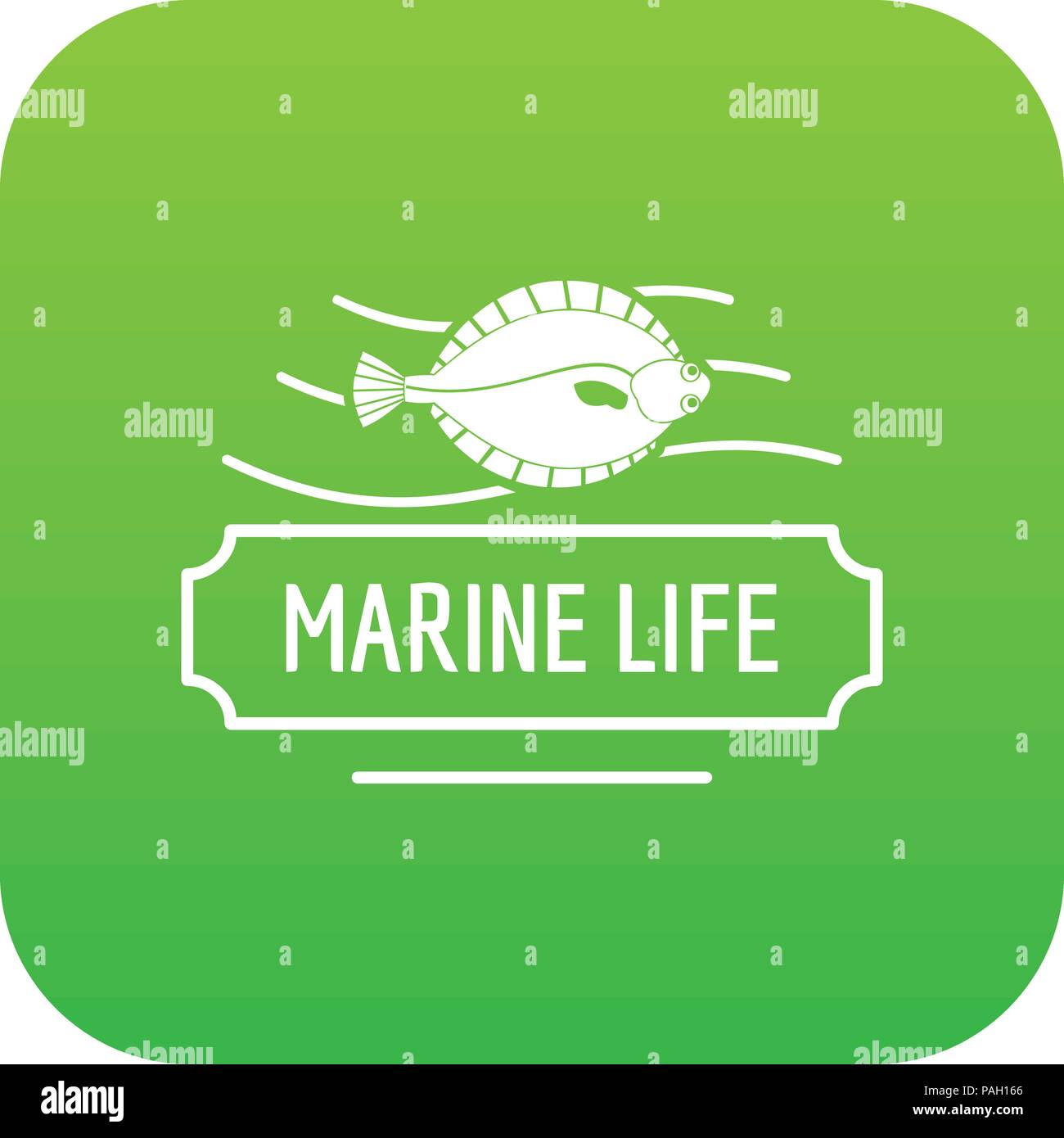 Marine life icon green vector Stock Vector Image & Art - Alamy