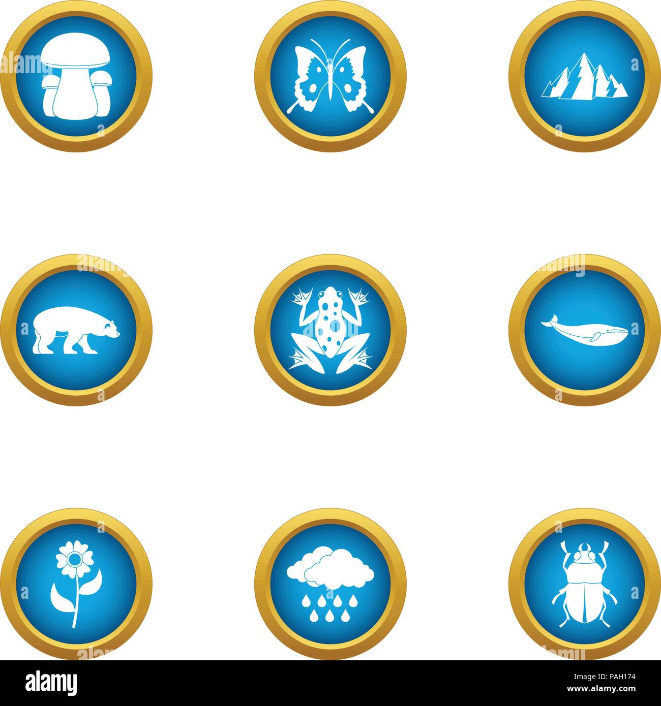 Sparse growth icons set, flat style Stock Vector Image & Art - Alamy