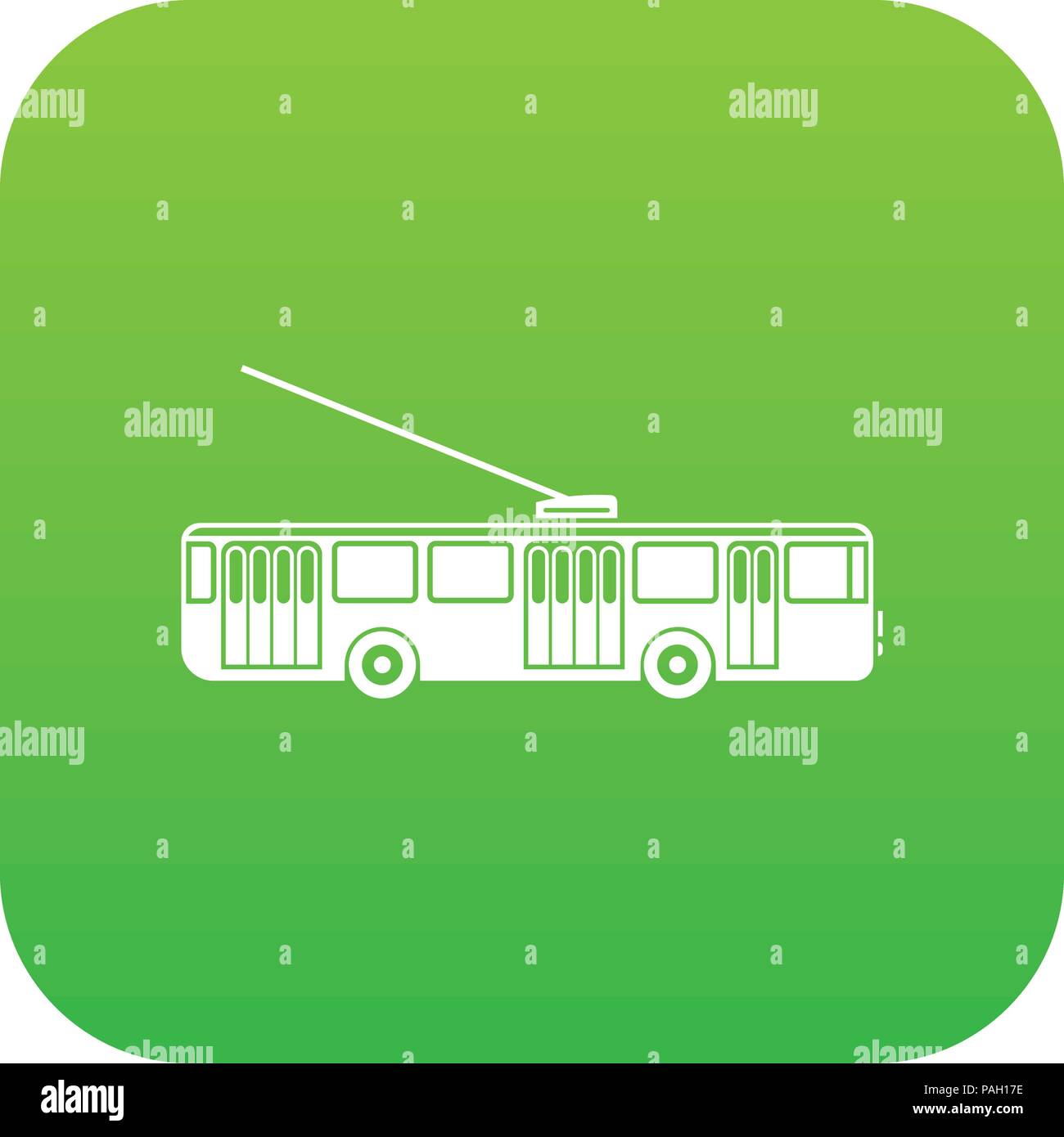 Trolleybus icon digital green Stock Vector Image & Art - Alamy