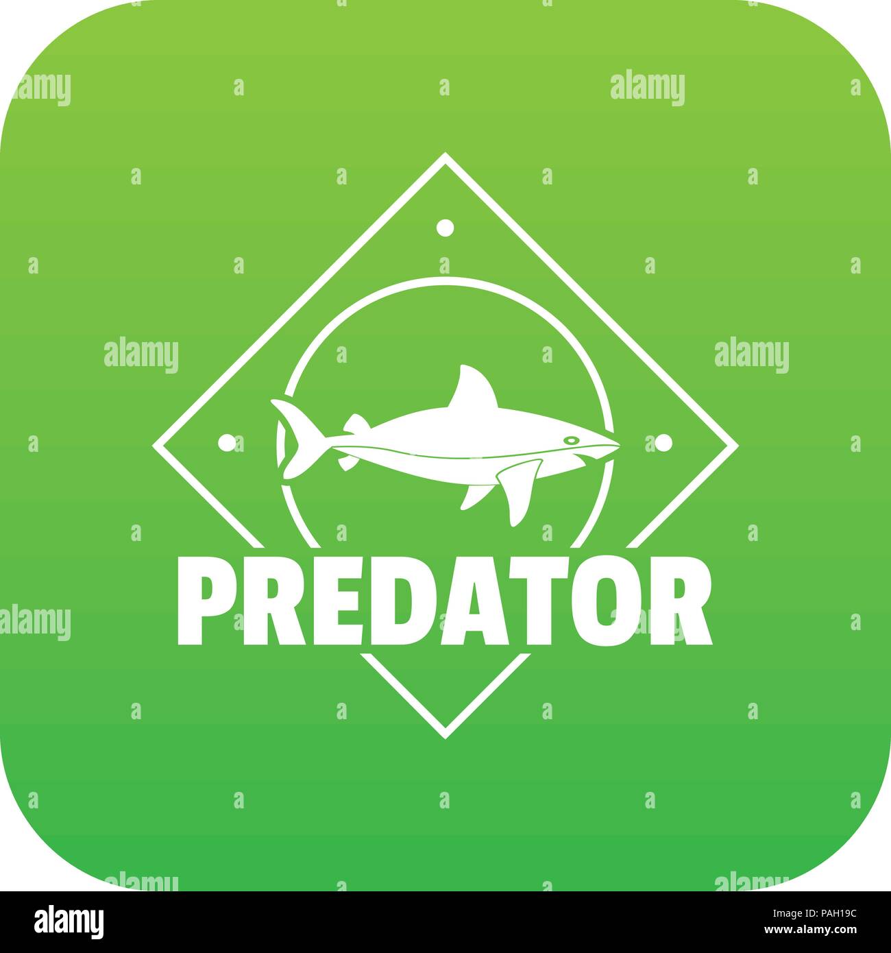 Predator ocean icon green vector Stock Vector Image & Art - Alamy
