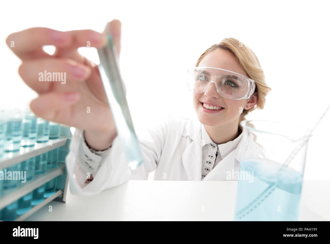 closeup.portrait of doctor biologist in the lab Stock Photo - Alamy