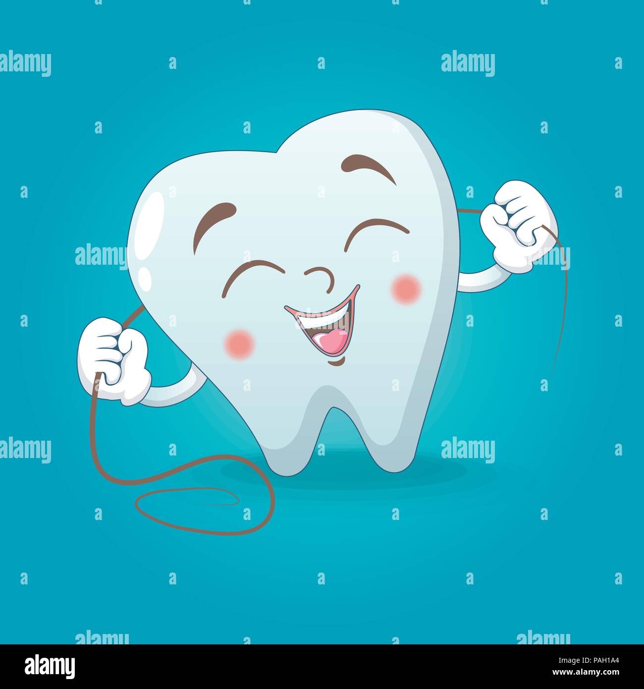 Cute tooth concept background, cartoon style Stock Vector Image & Art ...