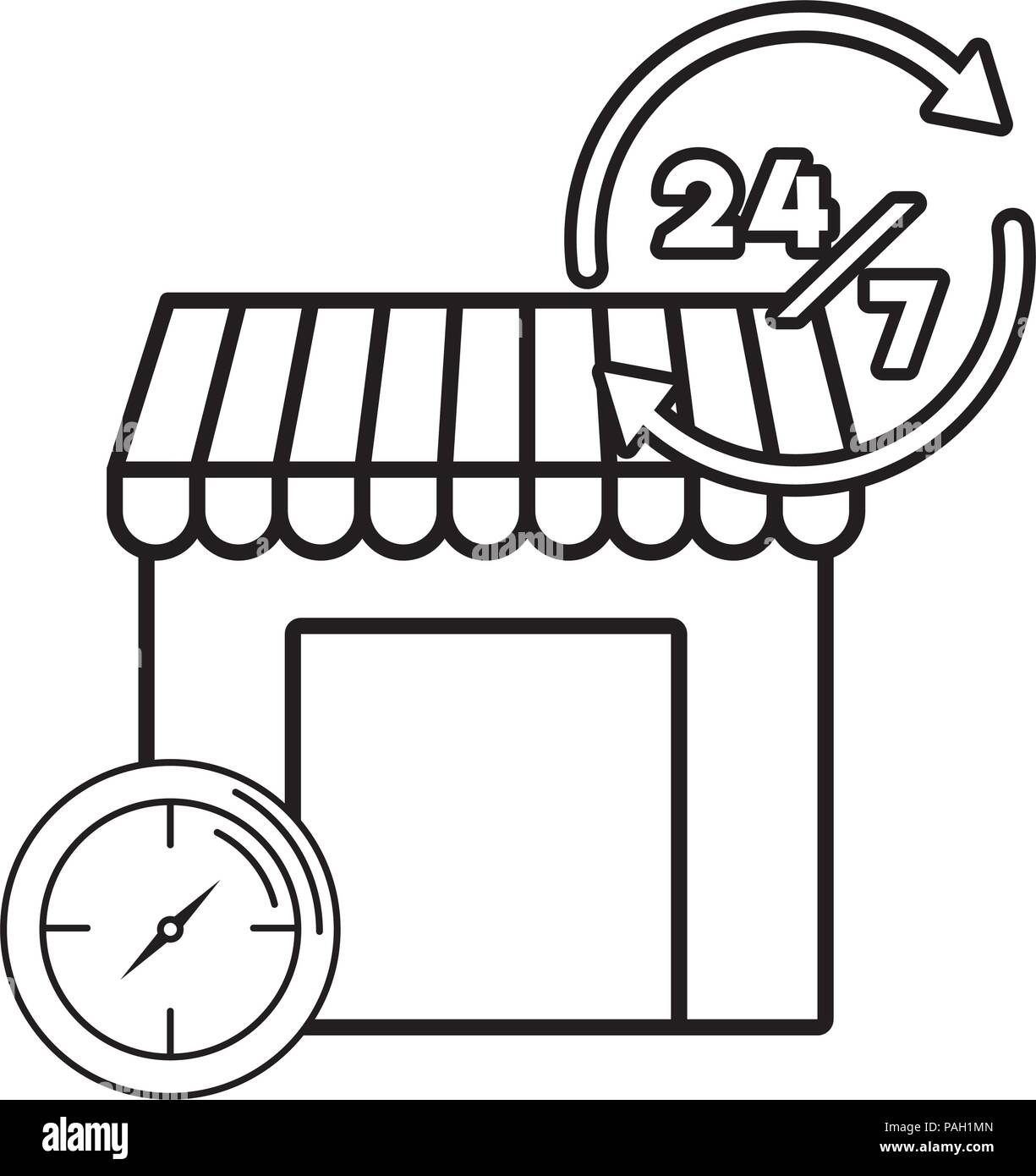 Storefront clock Stock Vector Images - Alamy