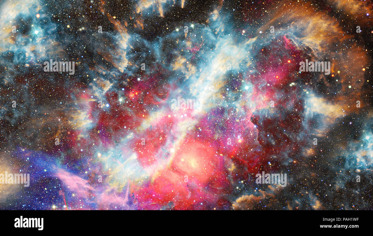 Nebula and stars in outer space. Elements of this image furnished by ...
