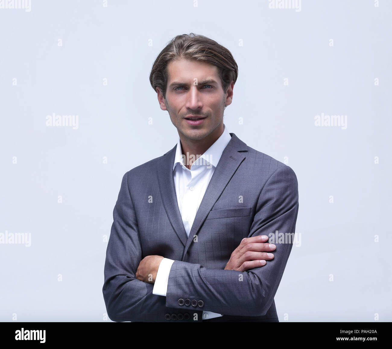 portrait of a serious business man Stock Photo - Alamy