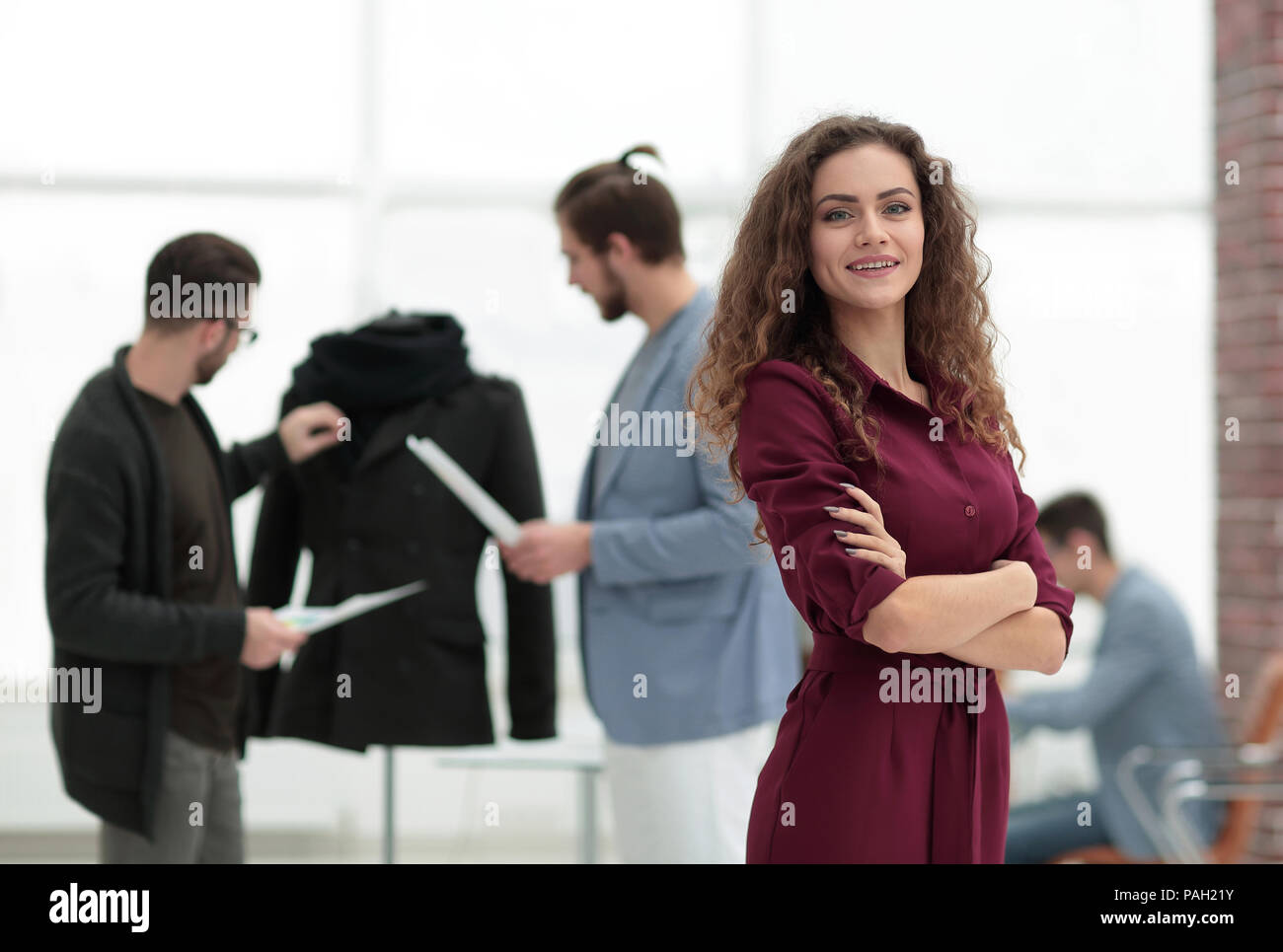fashion designer, on Studio background Stock Photo - Alamy
