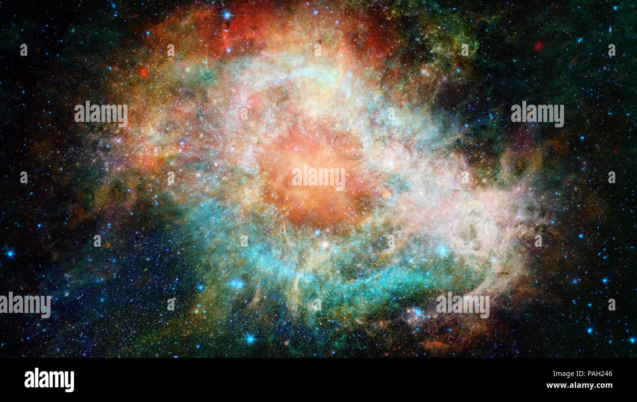 Nebula and galaxy in space. Elements of this image furnished by NASA ...