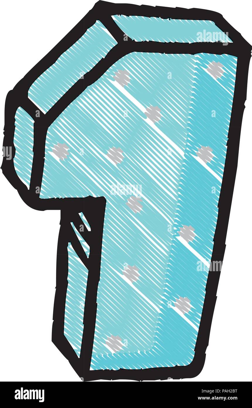 cute number one icon over white background, vector illustration Stock ...