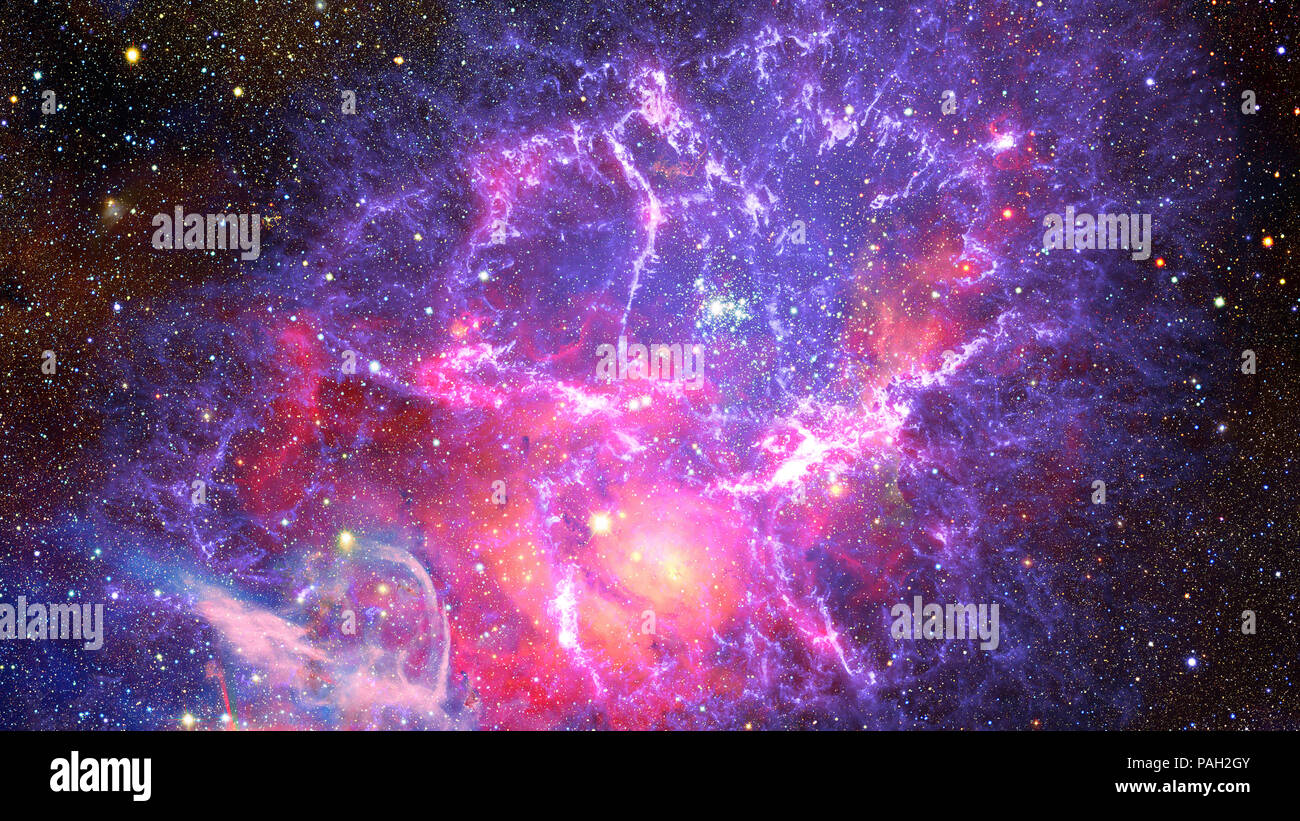 Nebula and stars in outer space. Elements of this image furnished by ...