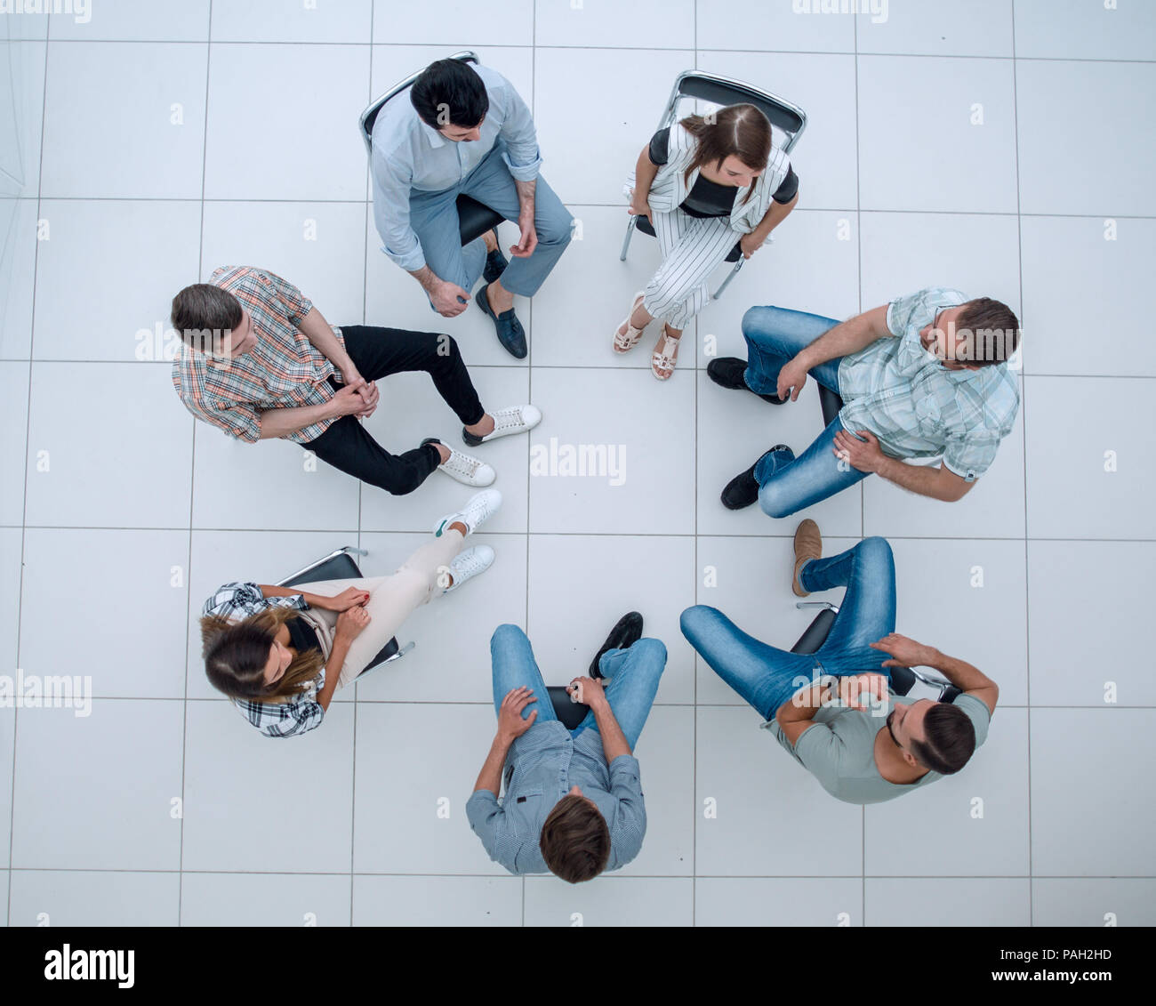 top view.business team briefing Stock Photo - Alamy