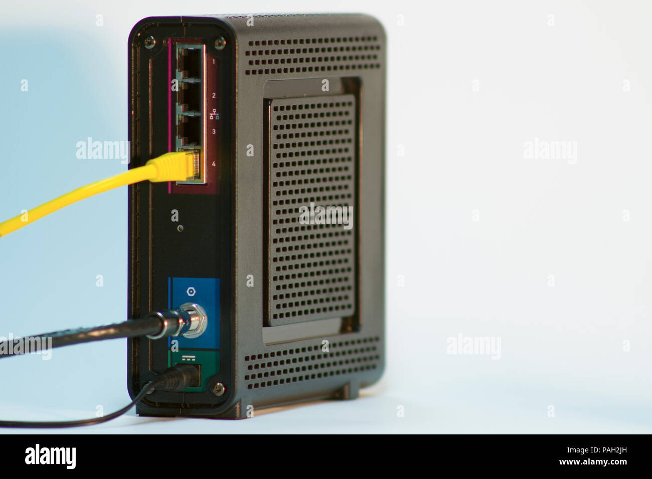 High Speed broadband Internet Modem And Router Stock Photo - Alamy