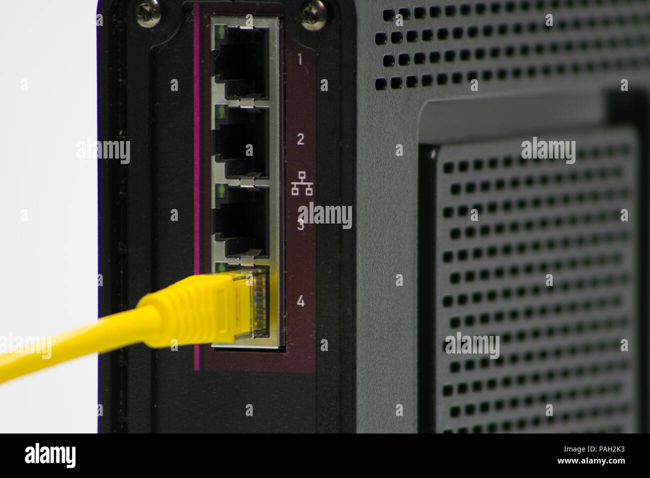 High Speed broadband Internet Modem And Router Stock Photo - Alamy