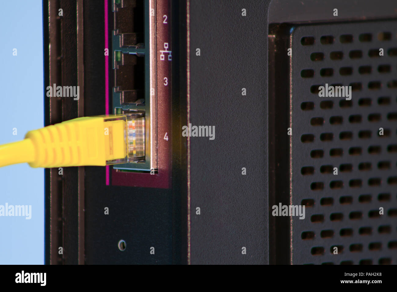 High Speed broadband Internet Modem And Router Stock Photo - Alamy