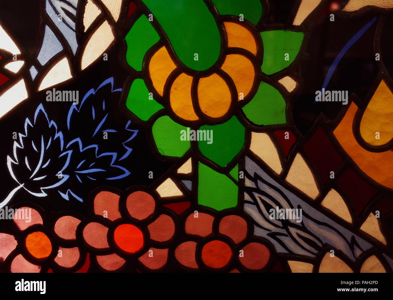 Colored mosaic with abstract floral pattern Stock Photo - Alamy