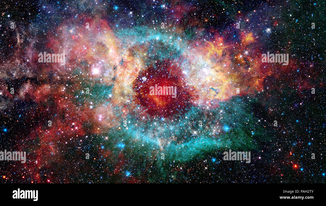 Giant glowing nebula. Space background. Elements of this image ...