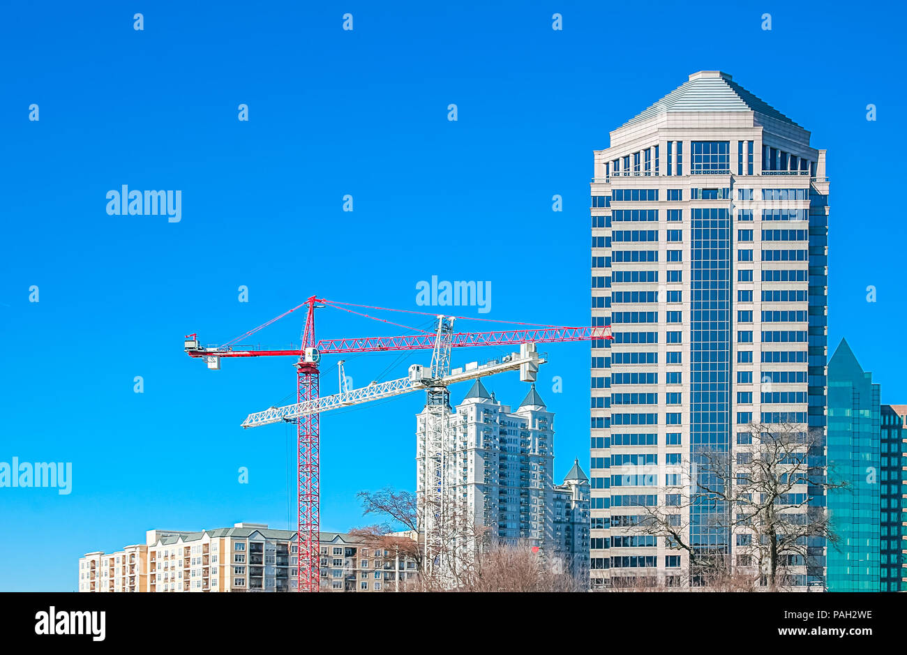 Cranes and Towers Stock Photo - Alamy