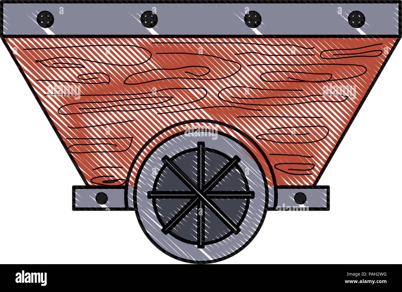 mine cart icon over white background, vector illustration Stock Vector ...