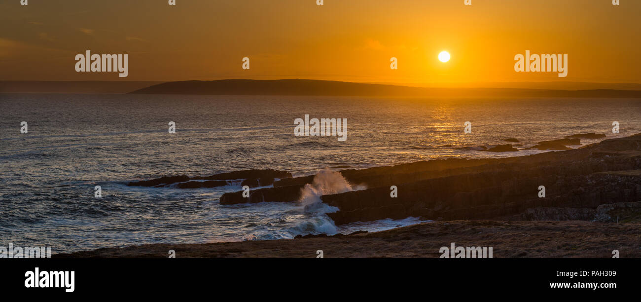 Newfoundland coastal sunset Stock Photo - Alamy