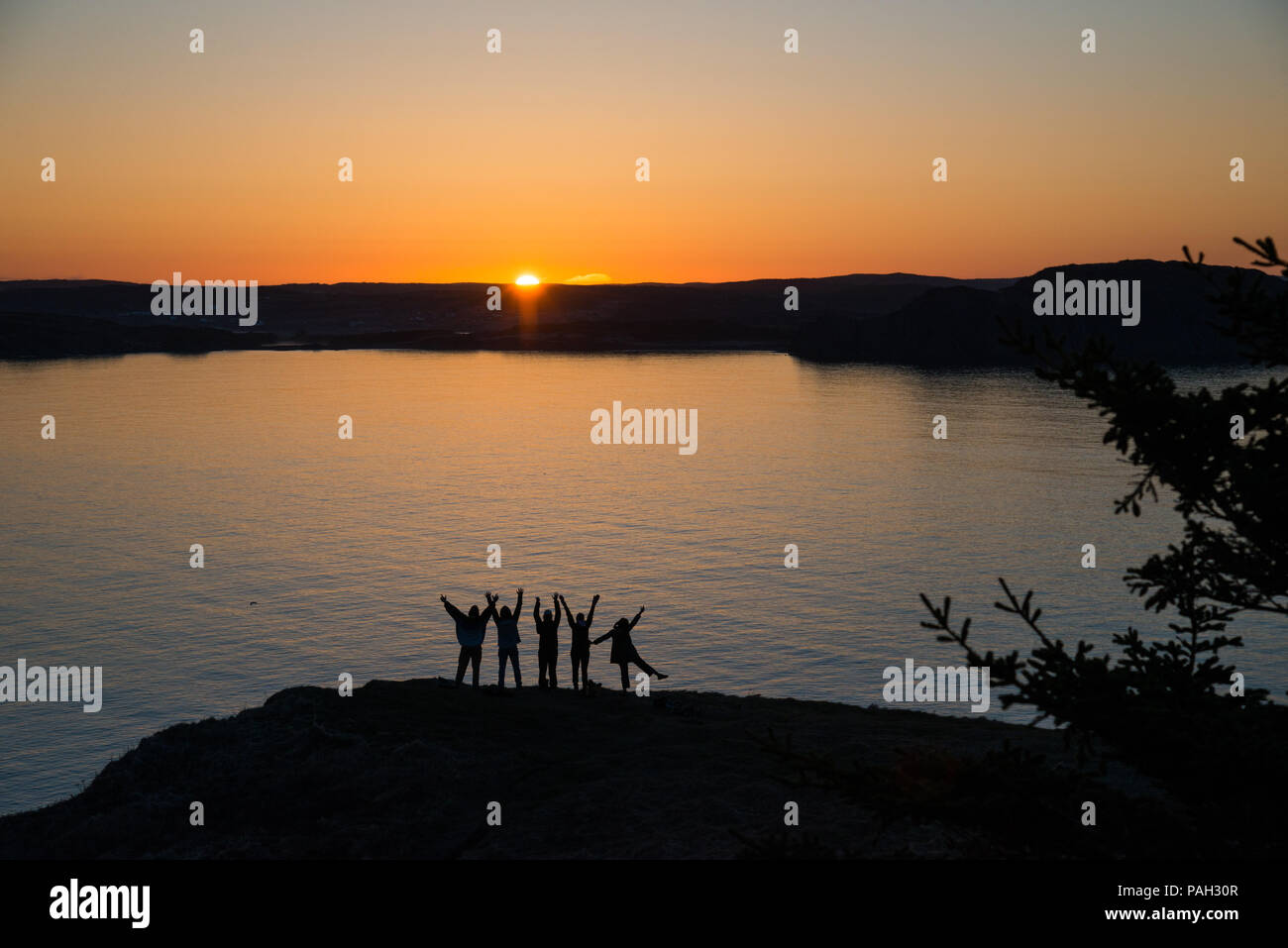 Newfoundland coastal sunset Stock Photo - Alamy
