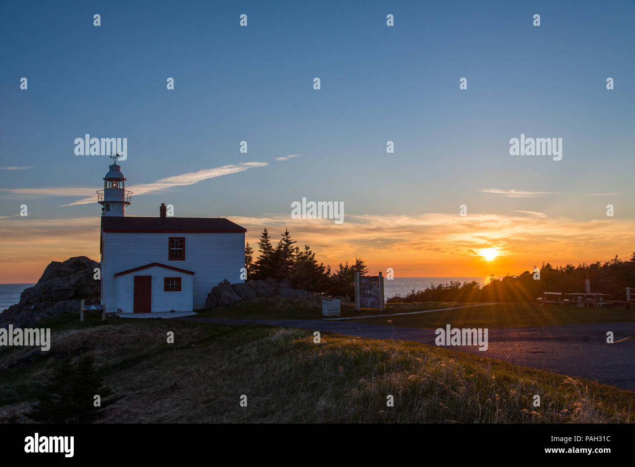 Newfoundland coastal sunset Stock Photo - Alamy