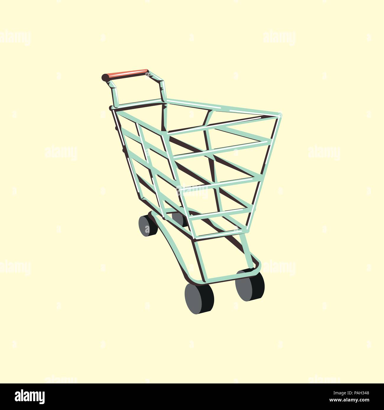 shopping cart label grunge vintage vector illustration Stock Vector ...