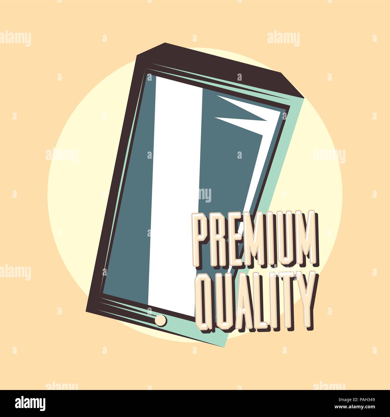 cellphone gadget label grunge vintage vector illustration Stock Vector ...