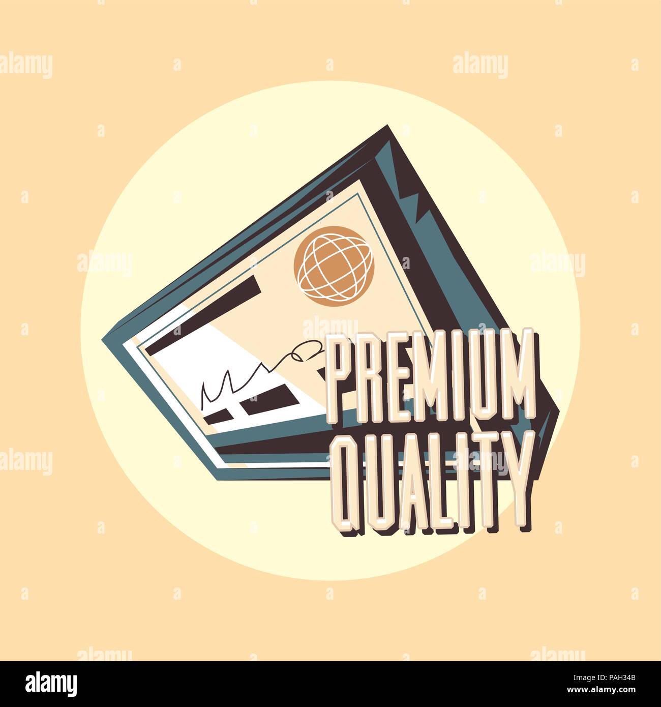 bank check premium quality label grunge vintage vector illustration ...