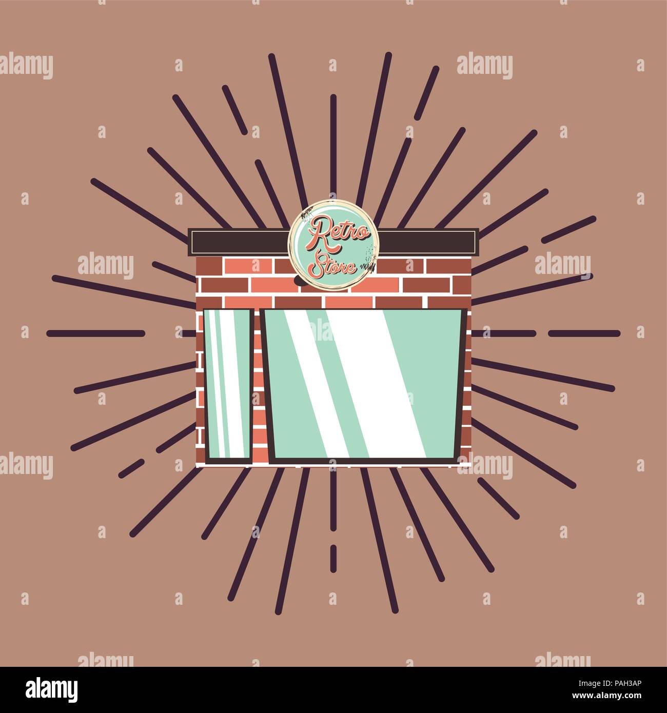 retro store on vintage background vector illustration Stock Vector ...