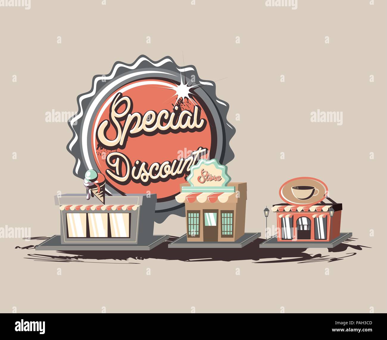 Vintage store stores Stock Vector Images - Alamy