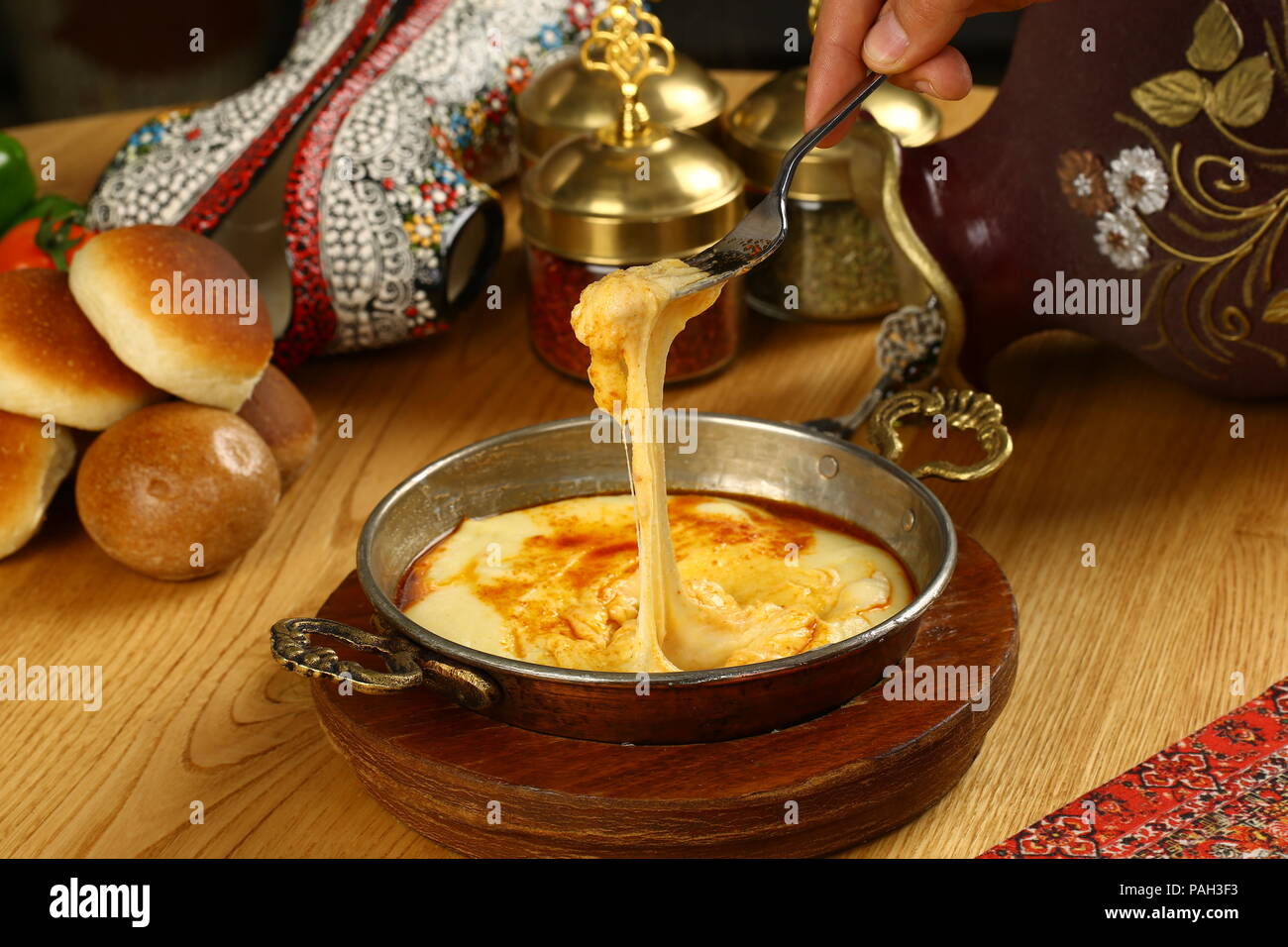 Melted cheese and corn flour Stock Photo - Alamy