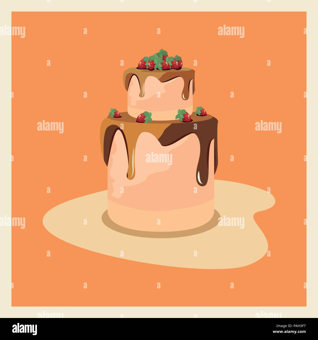 Melting cake Stock Vector Images - Alamy