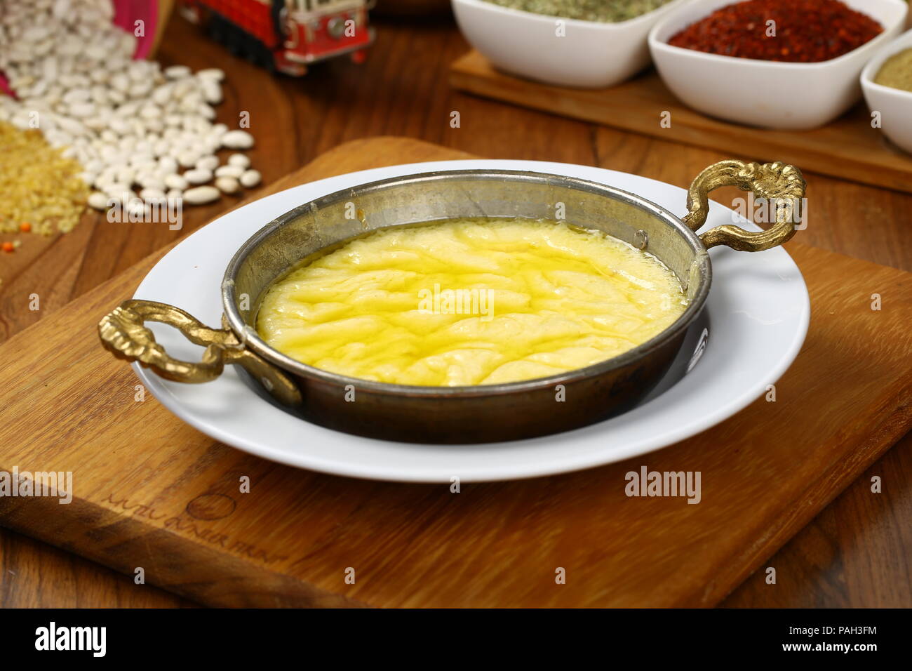 Melted cheese and corn flour Stock Photo - Alamy