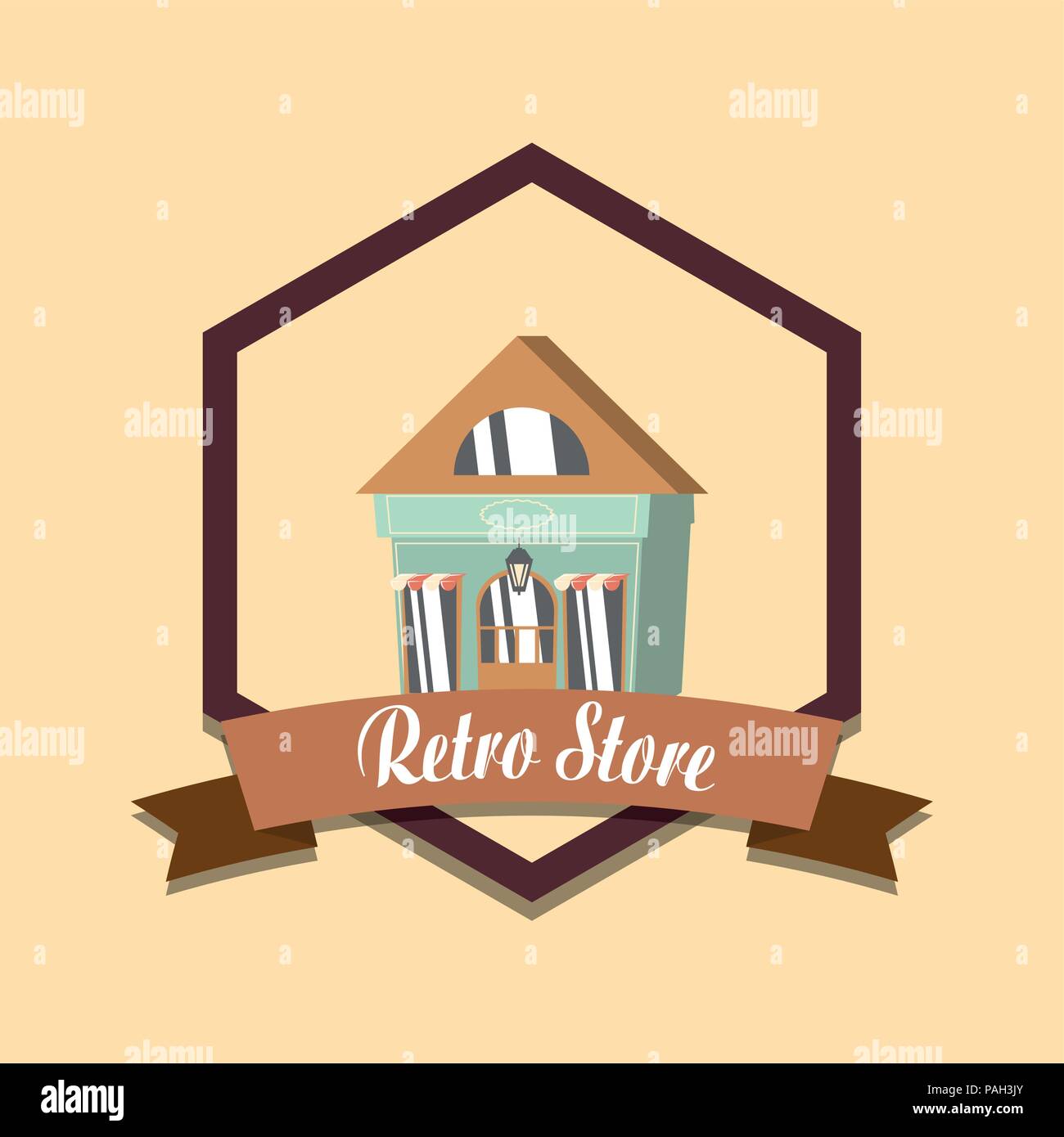 retro store shopping vintage emblem vector illustration Stock Vector ...