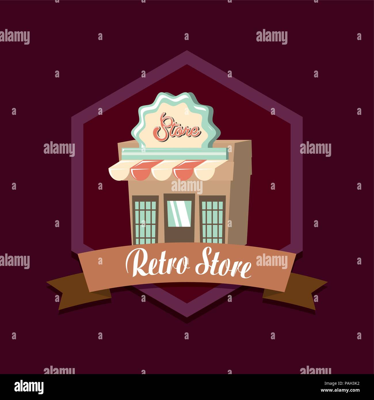 retro store shopping vintage emblem vector illustration Stock Vector ...