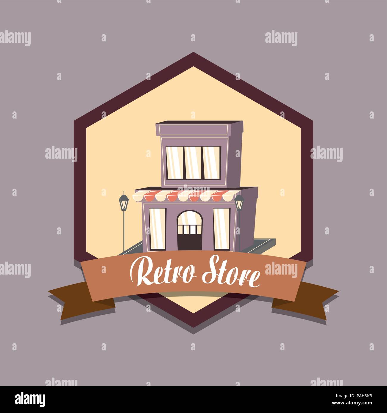 Two story facade Stock Vector Images - Alamy
